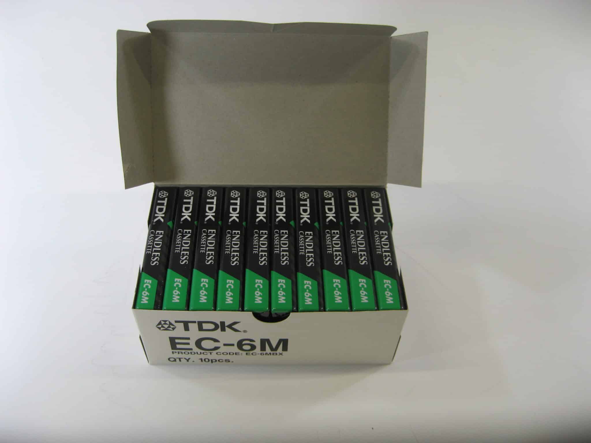 TDK ENDLESS CASSETTE EC-6M 6 MINUTE BLANK CASSETTE TAPE (SEALED) (10 PACK) - Max Marine Electronics