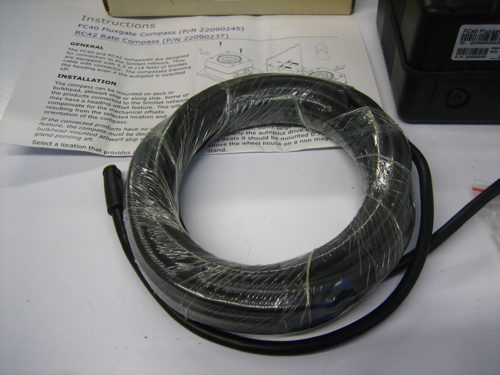 NEW OLD STOCK - Simrad FC40 Compass - 22090245 - Simnet End - NMEA2000 ...