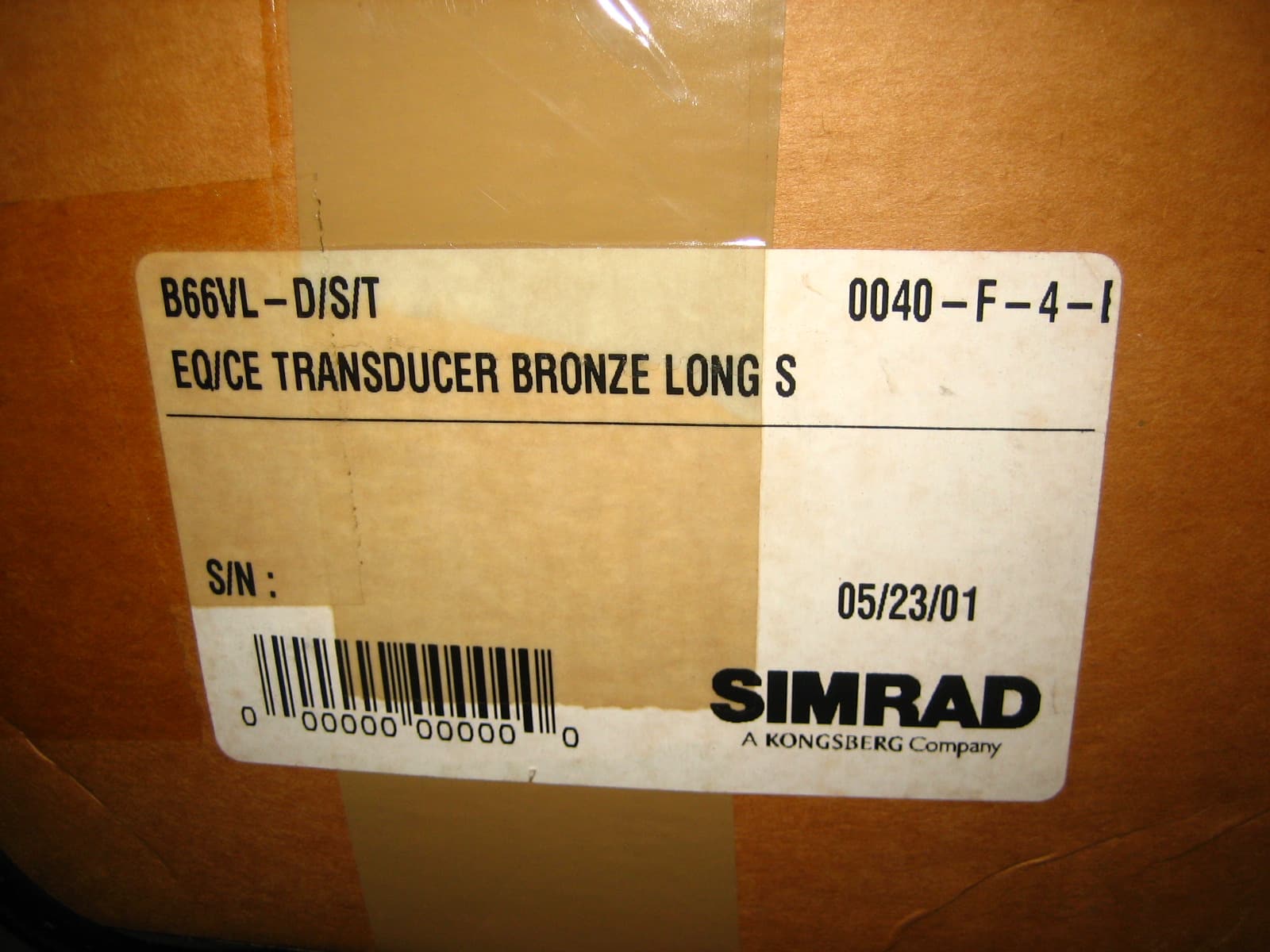 Simrad B66VL Long Stem Thru-Hull Transducer CA CX CE EQ 7 Pin 50/200khz ...