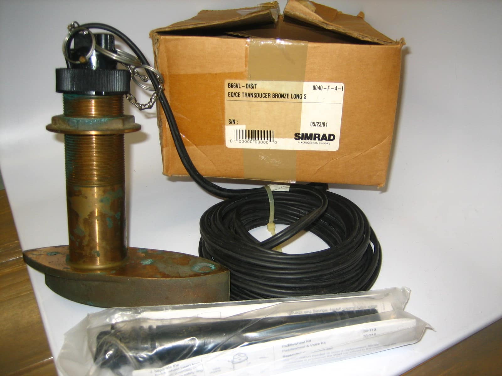 Simrad B66VL Long Stem Thru-Hull Transducer CA CX CE EQ 7 Pin 50/200khz ...