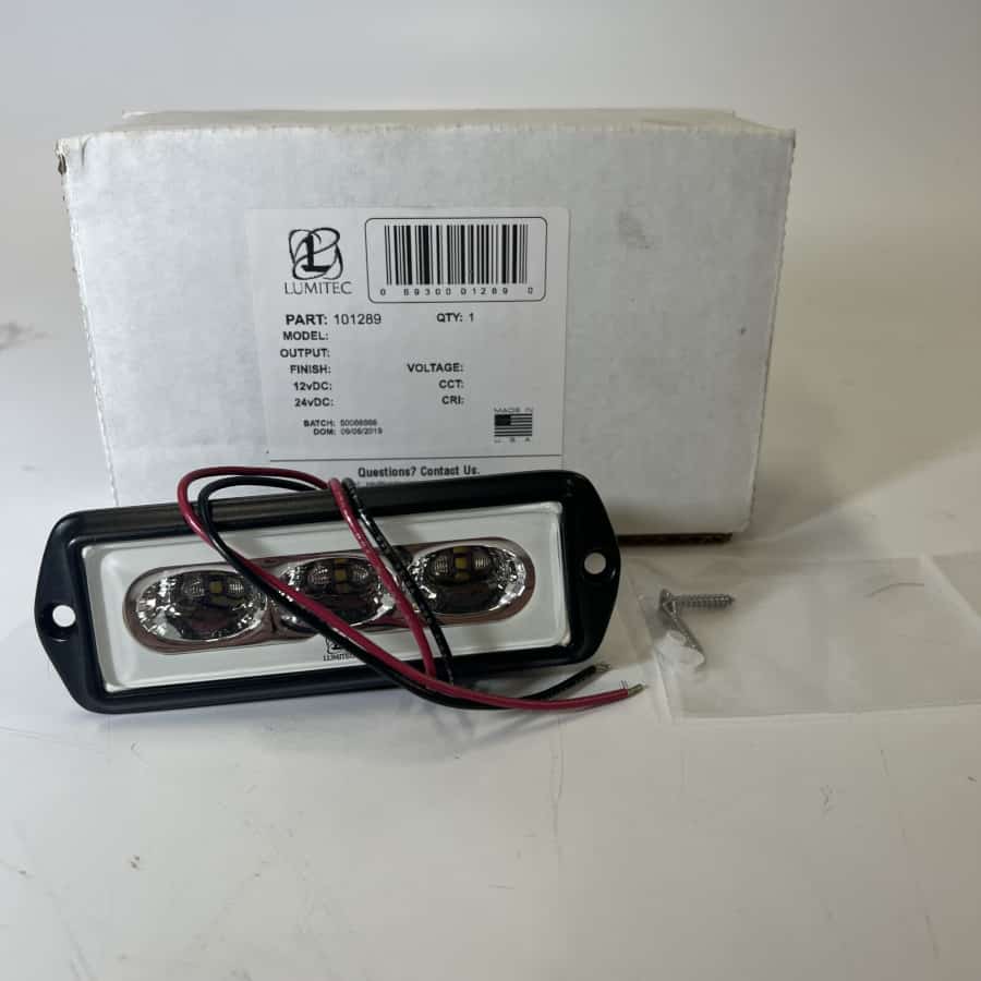 LUMITEC 101289 Black CapriLT Spreader Deck Light 10-30 volt 1000 Lumens ...