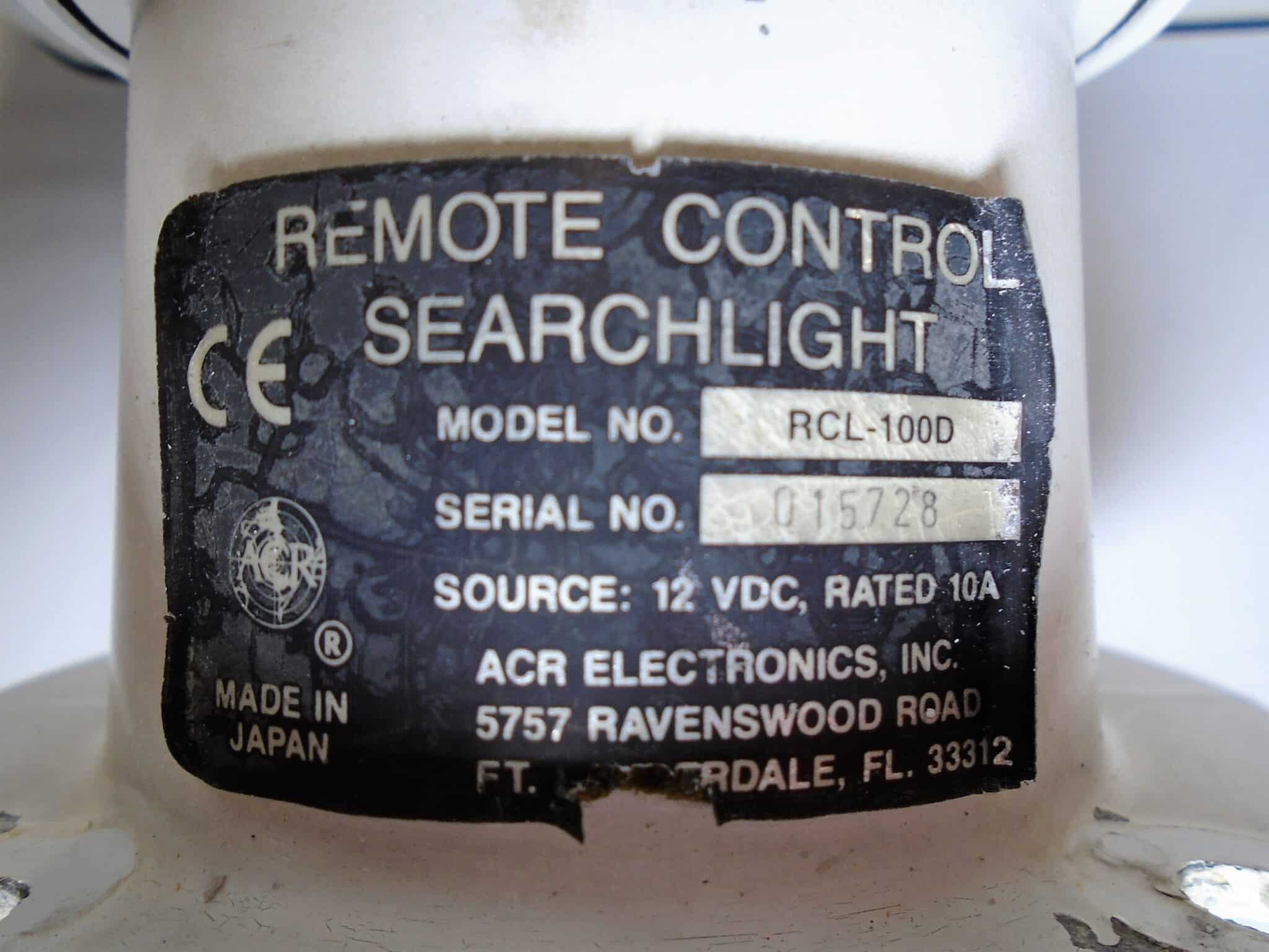 ACR RCL-100D Remote Control 12V Search Light (ONLY) *TESTED GOOD* - Max ...