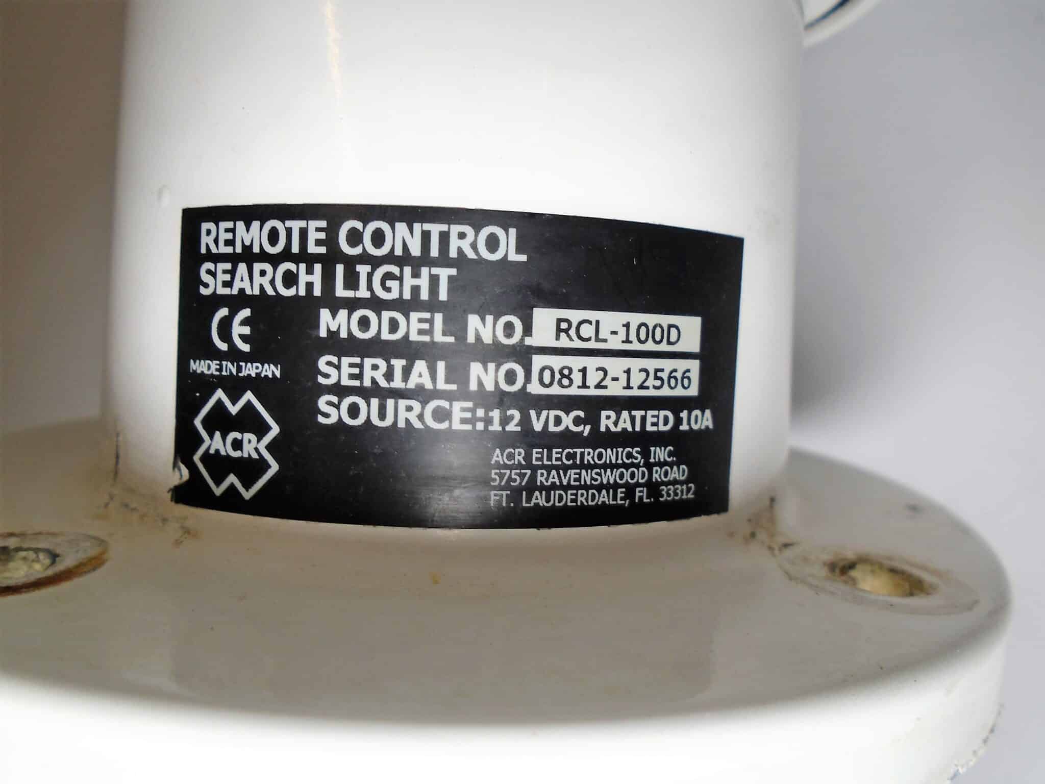 ACR RCL-100D Remote Control 12V Search Light Complete **TESTED GOOD ...