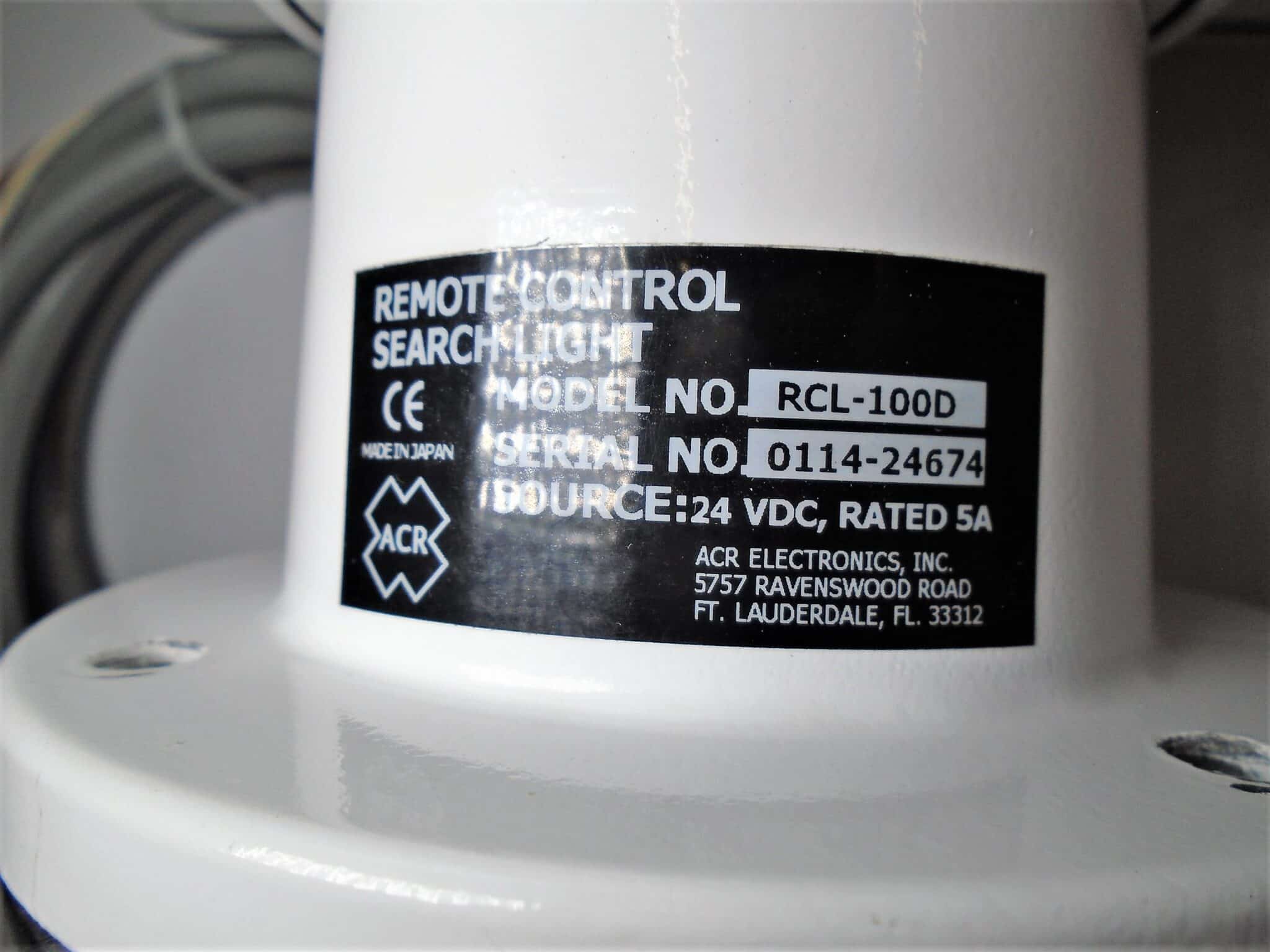 ACR RCL-100D Remote Control 24V Search Light Complete - TESTED GOOD ...