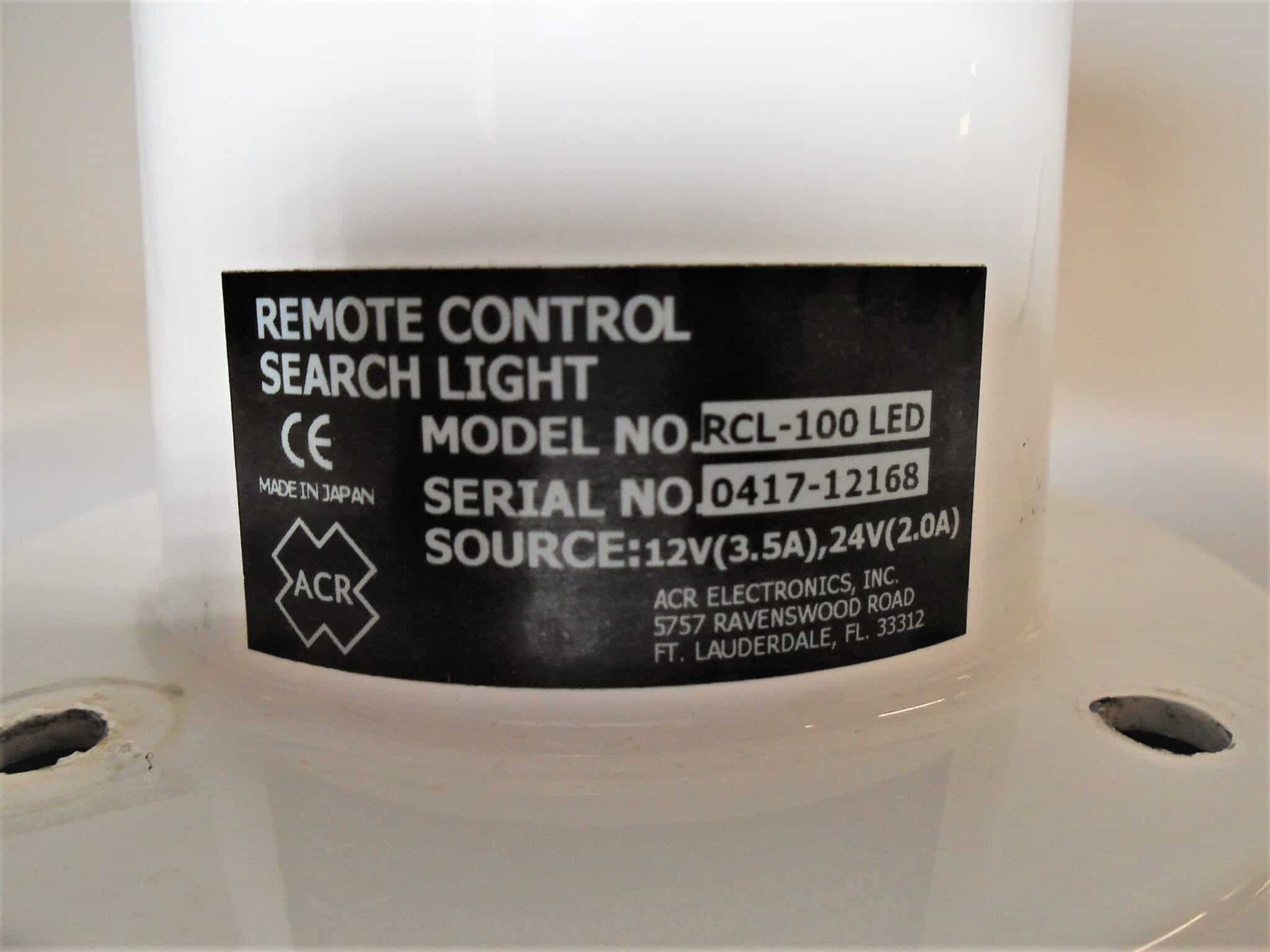 ACR RCL-100 LED Spotlight With Point Pad (Tested) 12/24V - Max Marine ...