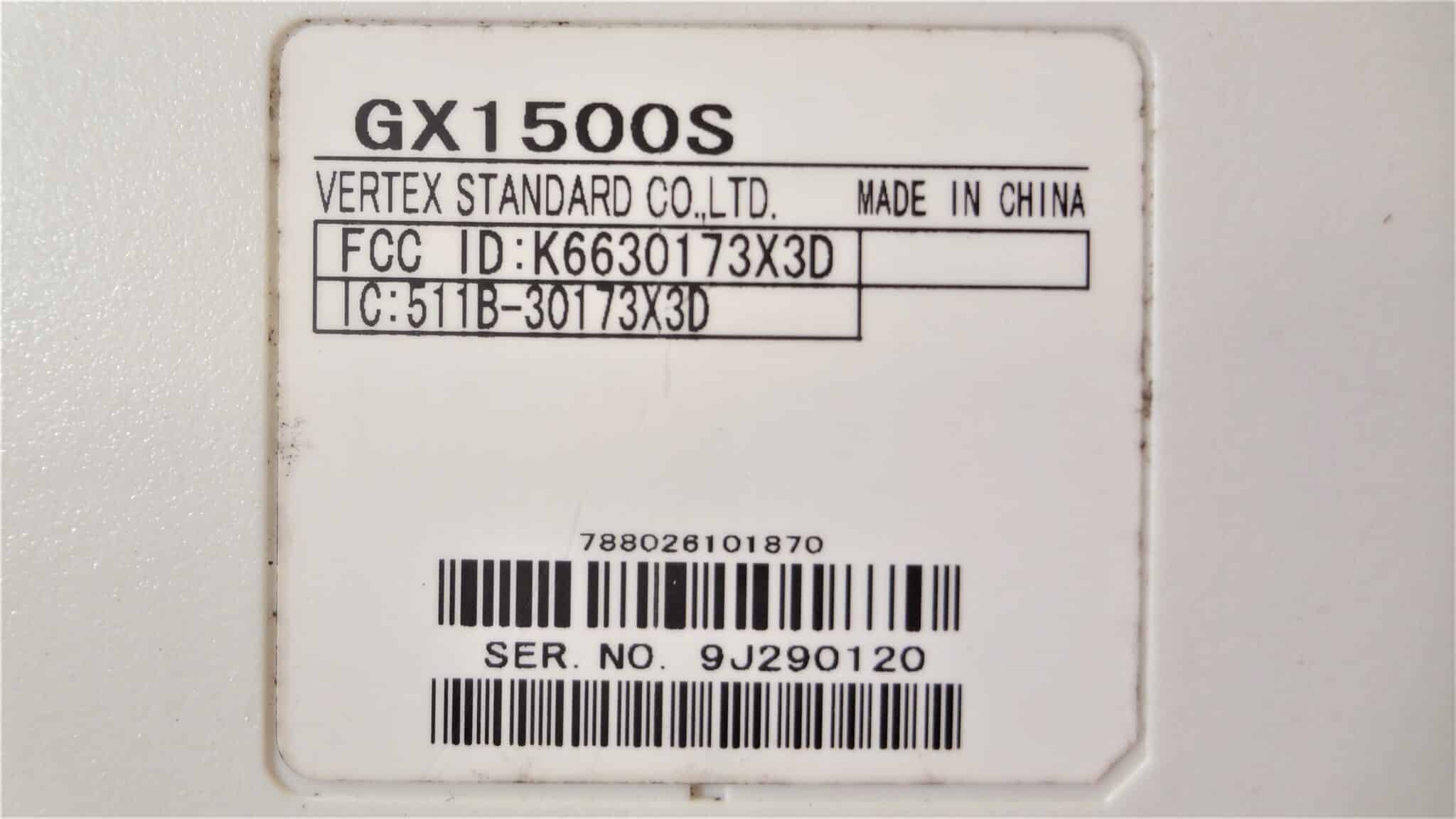 Standard Horizon Quest-X GX1500S Submersible Marine VHF Radio ...