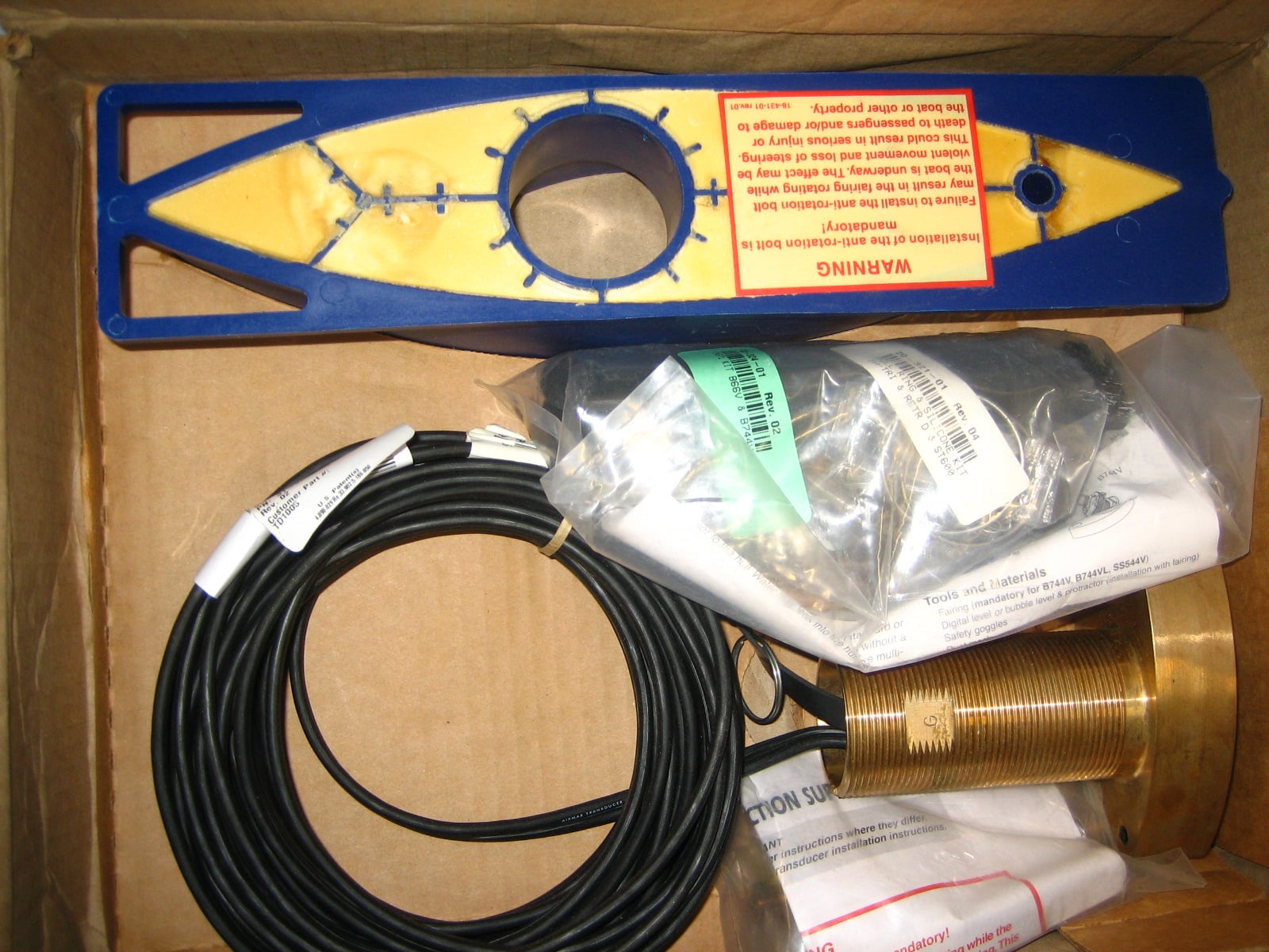 Airmar B744V-10N TD1005 Thru-Hull Bronze Transducer f/Northstar 491 490 ...