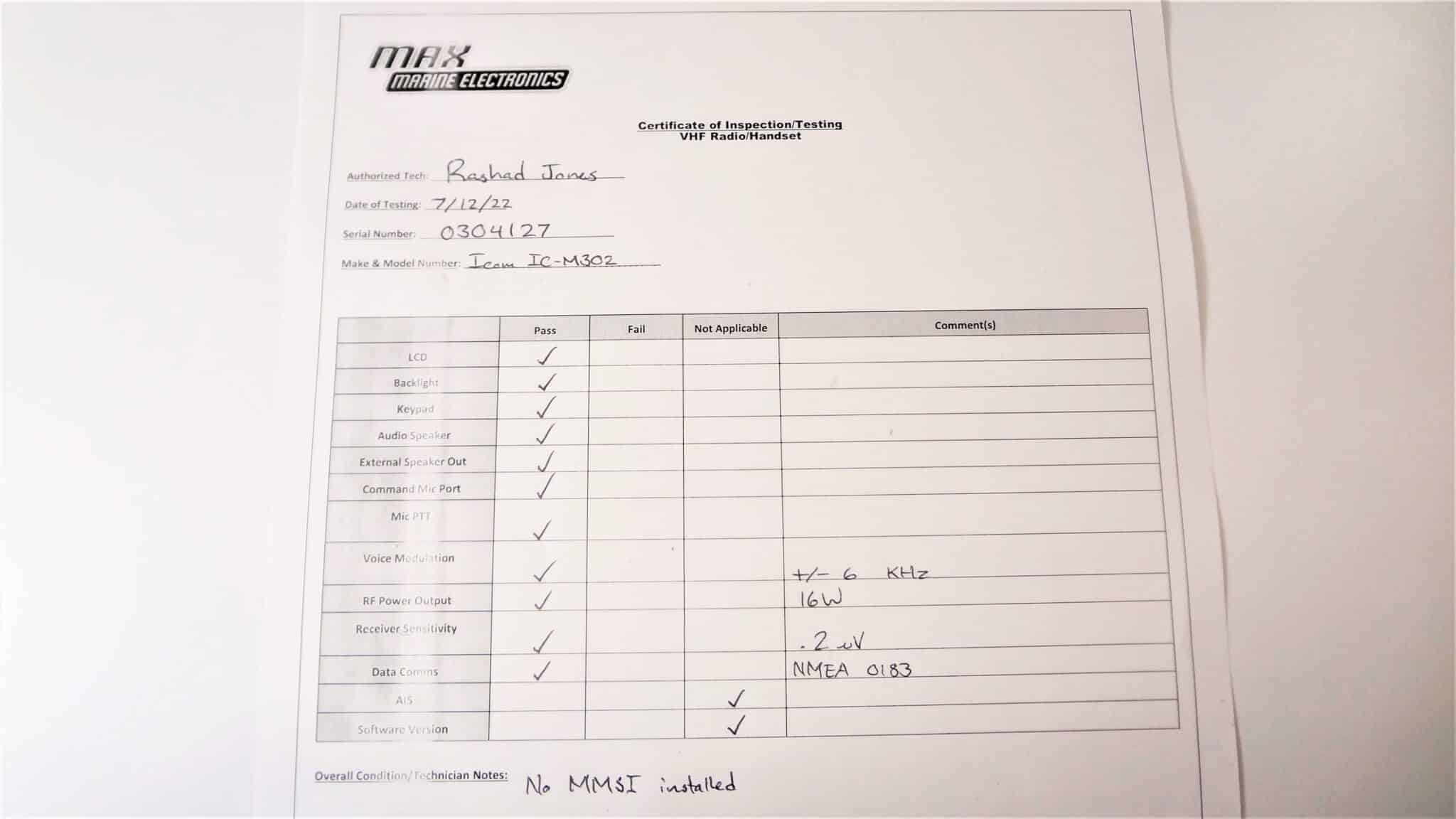 Icom IC-M302 Submersible Marine VHF Radio Transceiver Unit w/ HM-141G ...