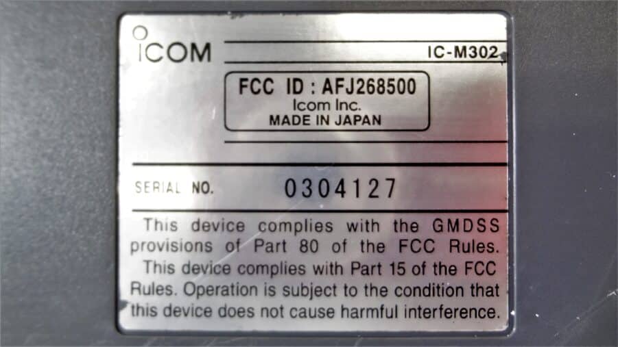 Icom IC-M302 Submersible Marine VHF Radio Transceiver Unit w/ HM-141G ...