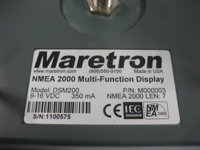 Maretron/DSM200-NMEA2000 Multi-Function Graphic Display/TESTED GOOD ...