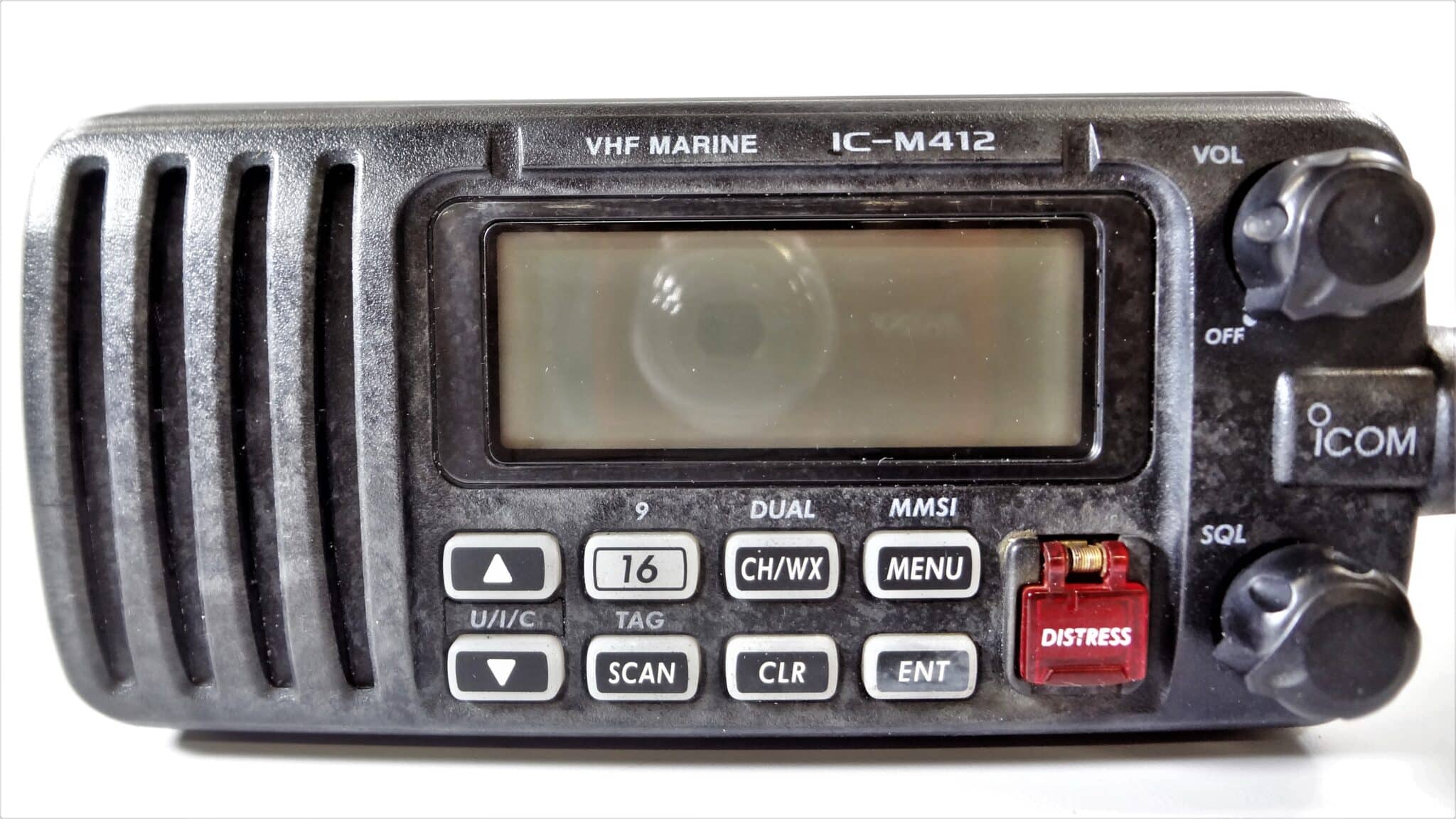 Icom IC-M412 Submersible VHF Marine Radio Transceiver Unit w/ HM-164B Hand Mic - Max Marine ...