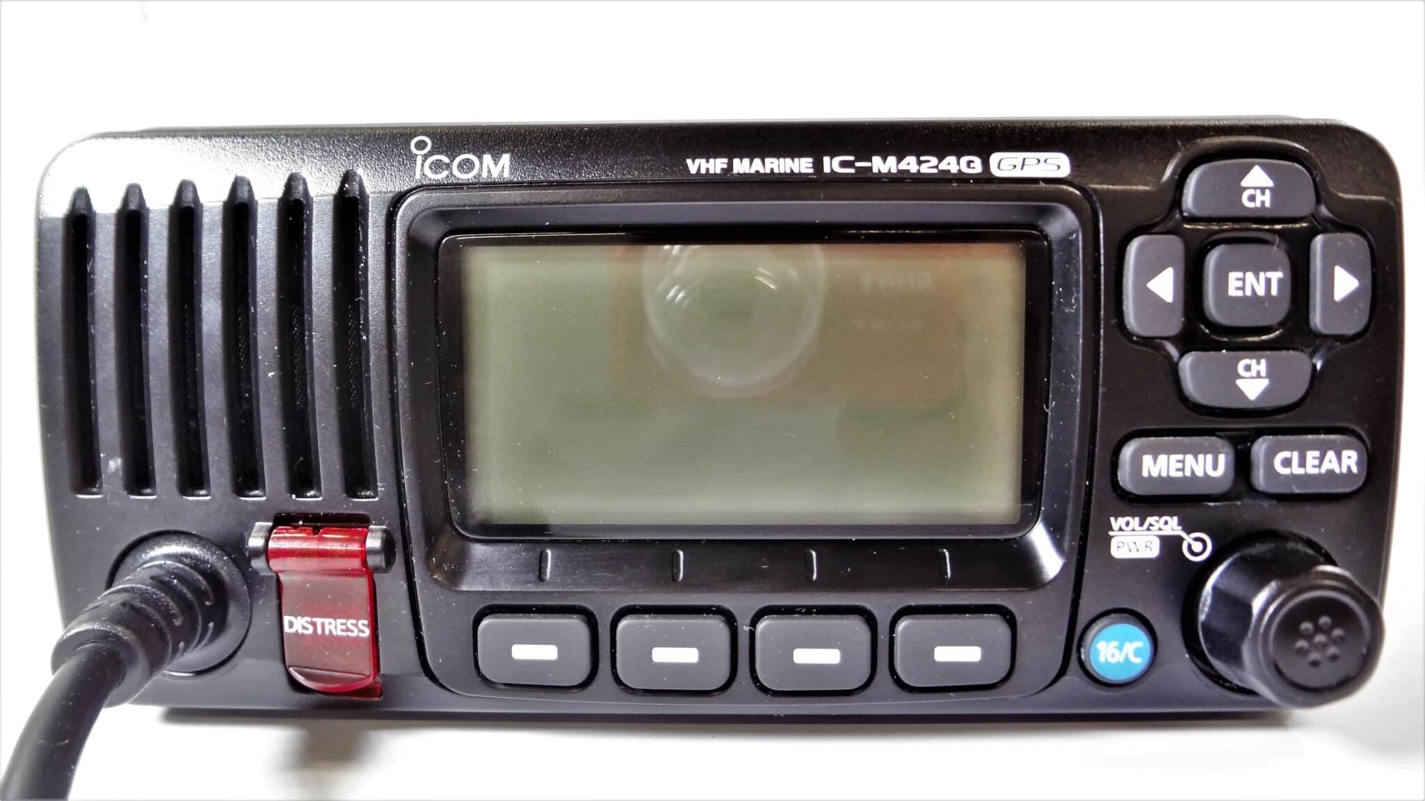 Icom IC-M424G Marine VHF Radio Transceiver Unit w/ HM-205B Mic - Max ...