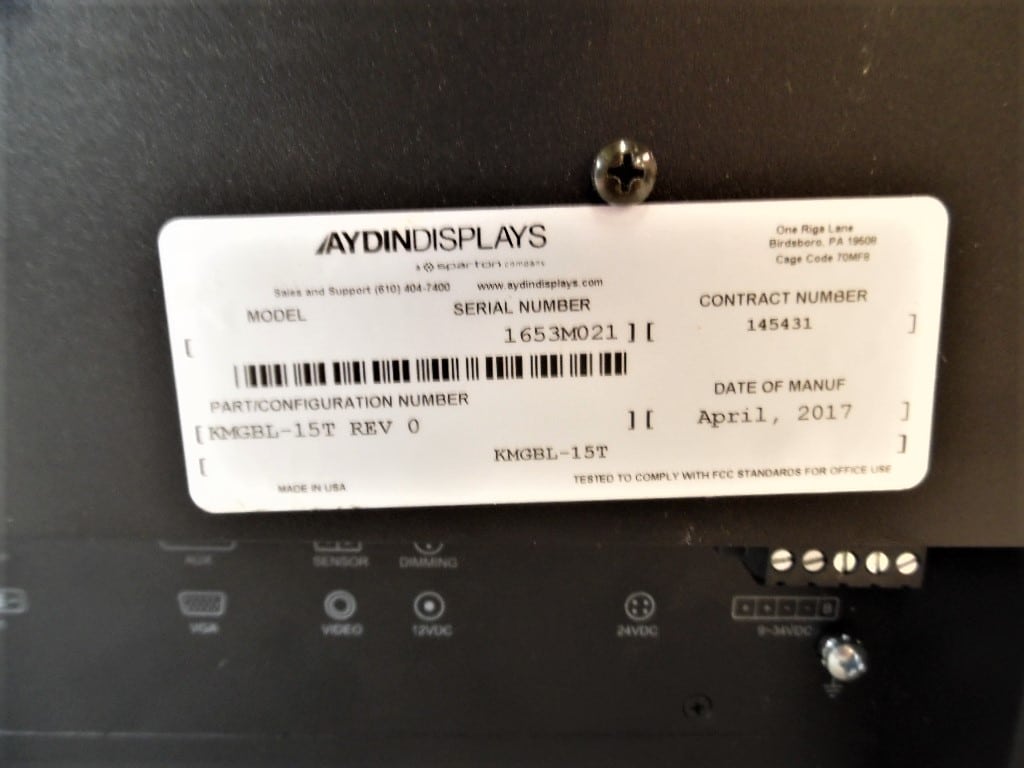 Aydin Displays - 15″ Glass Bridge - Touch Screen - Marine Monitor ...