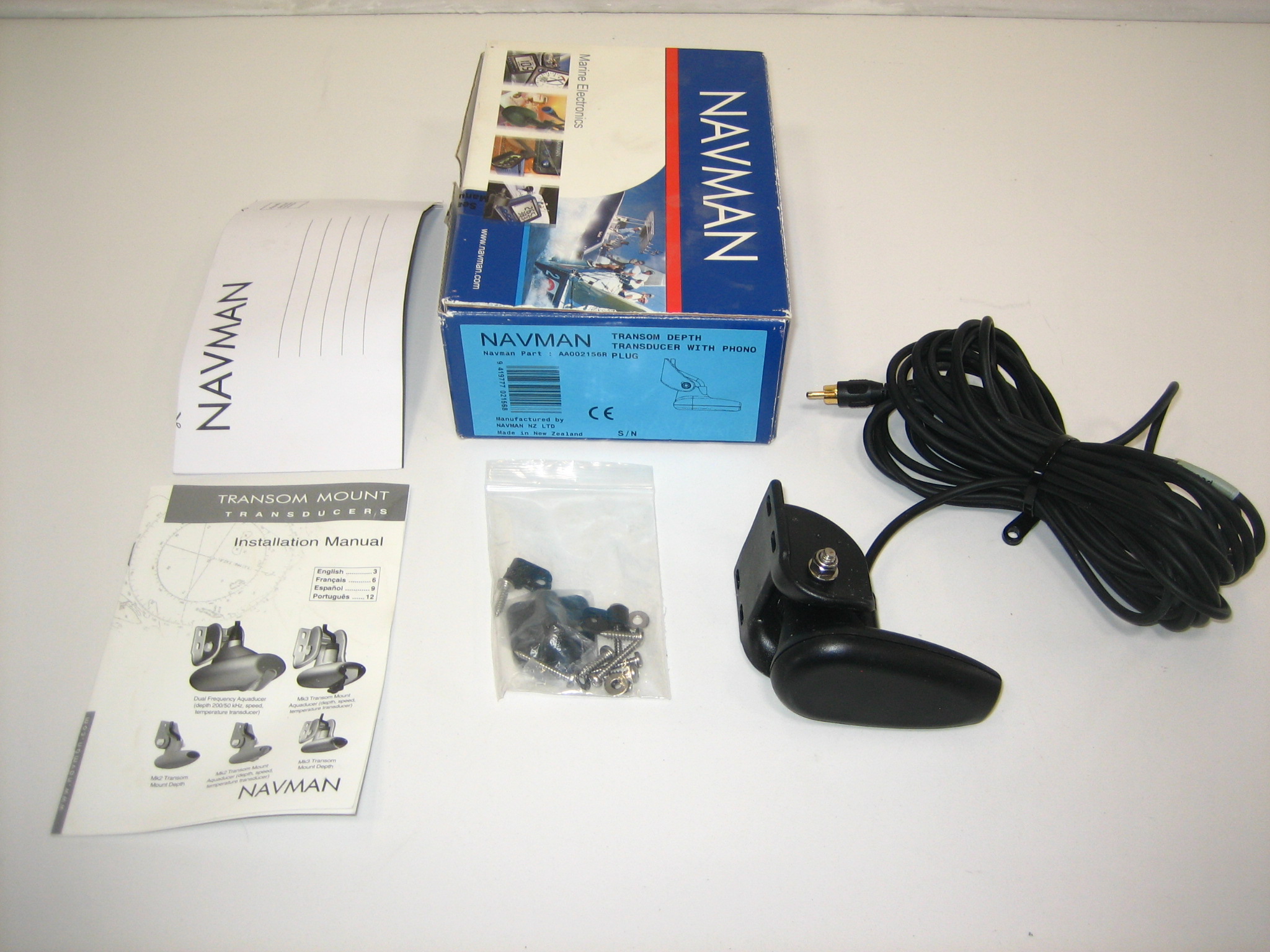 Navman *NEW* AA002156R Transom Mount Phono/RCA Plug Transducer f/3100 ...