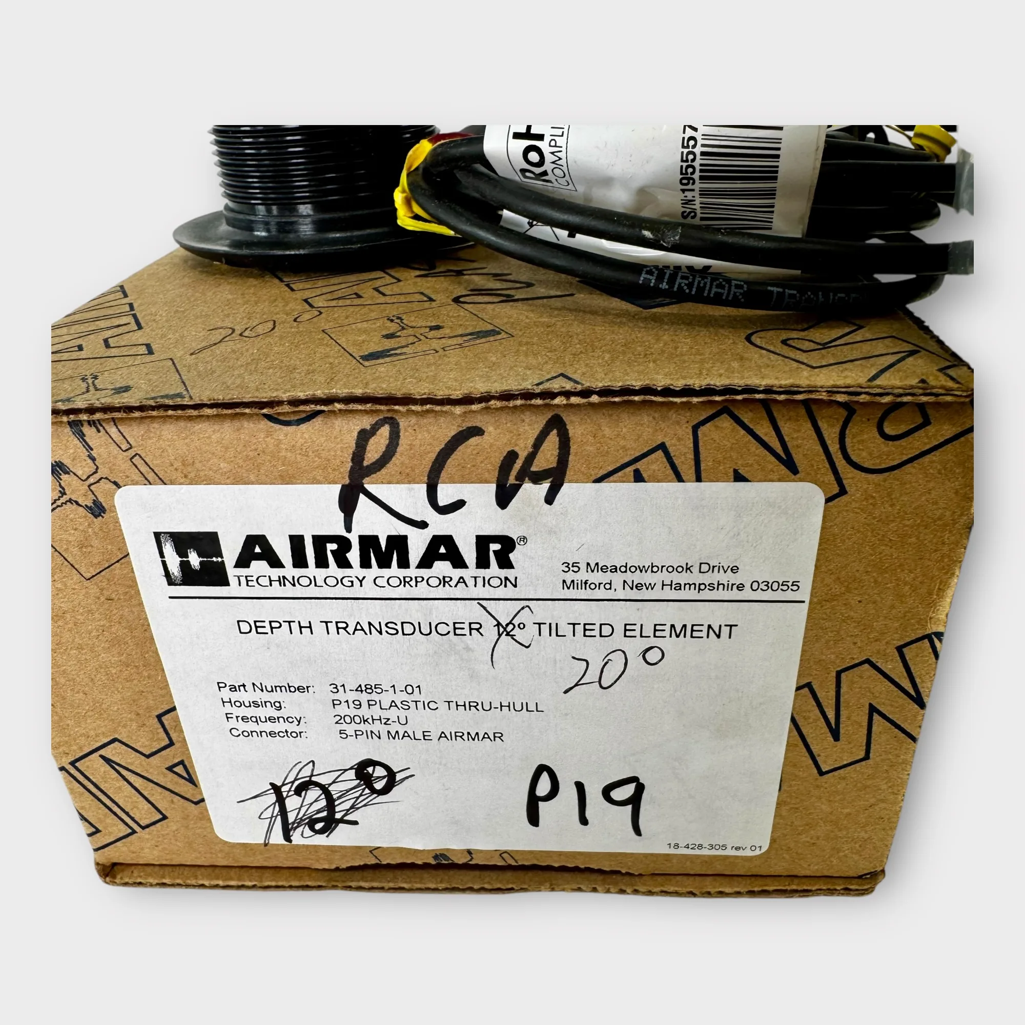 Standard Horizon/Navman/Northstar 3100 Depth Transducer w/Phono RCA ...