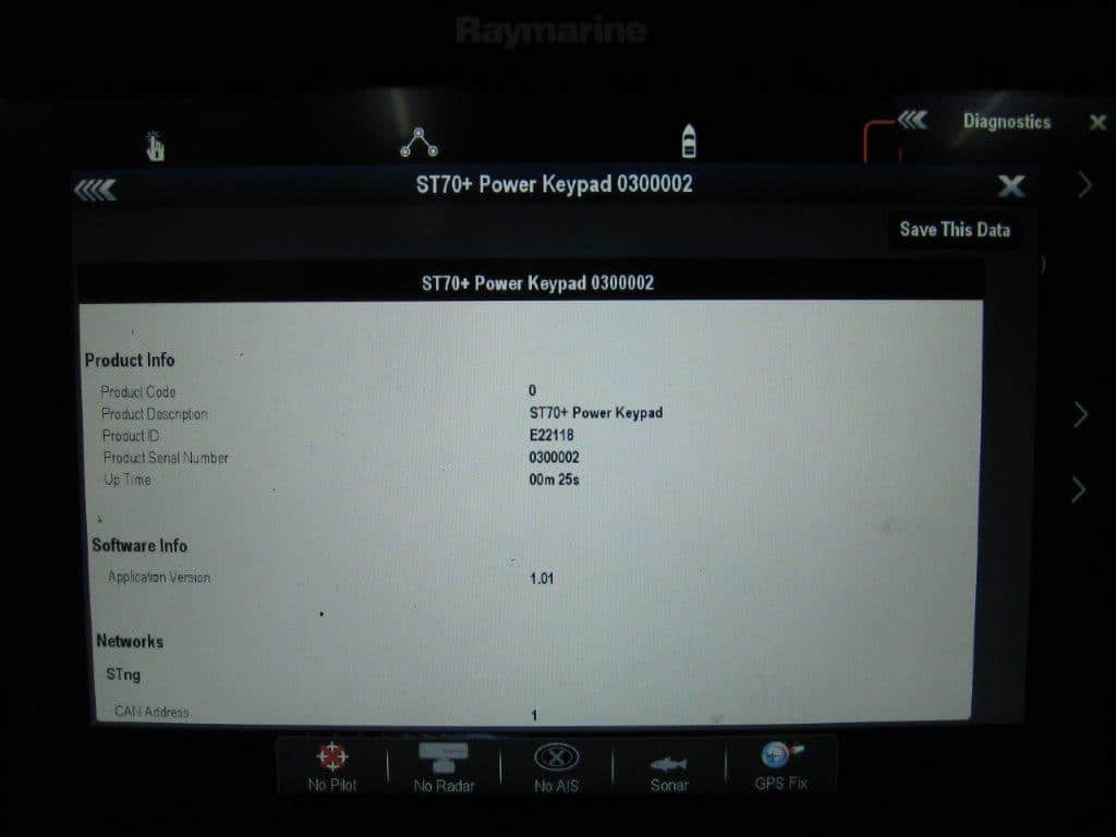 Raymarine ST70+ Power Pilot Keypad Controller -E22118- Tested! -90 Day ...