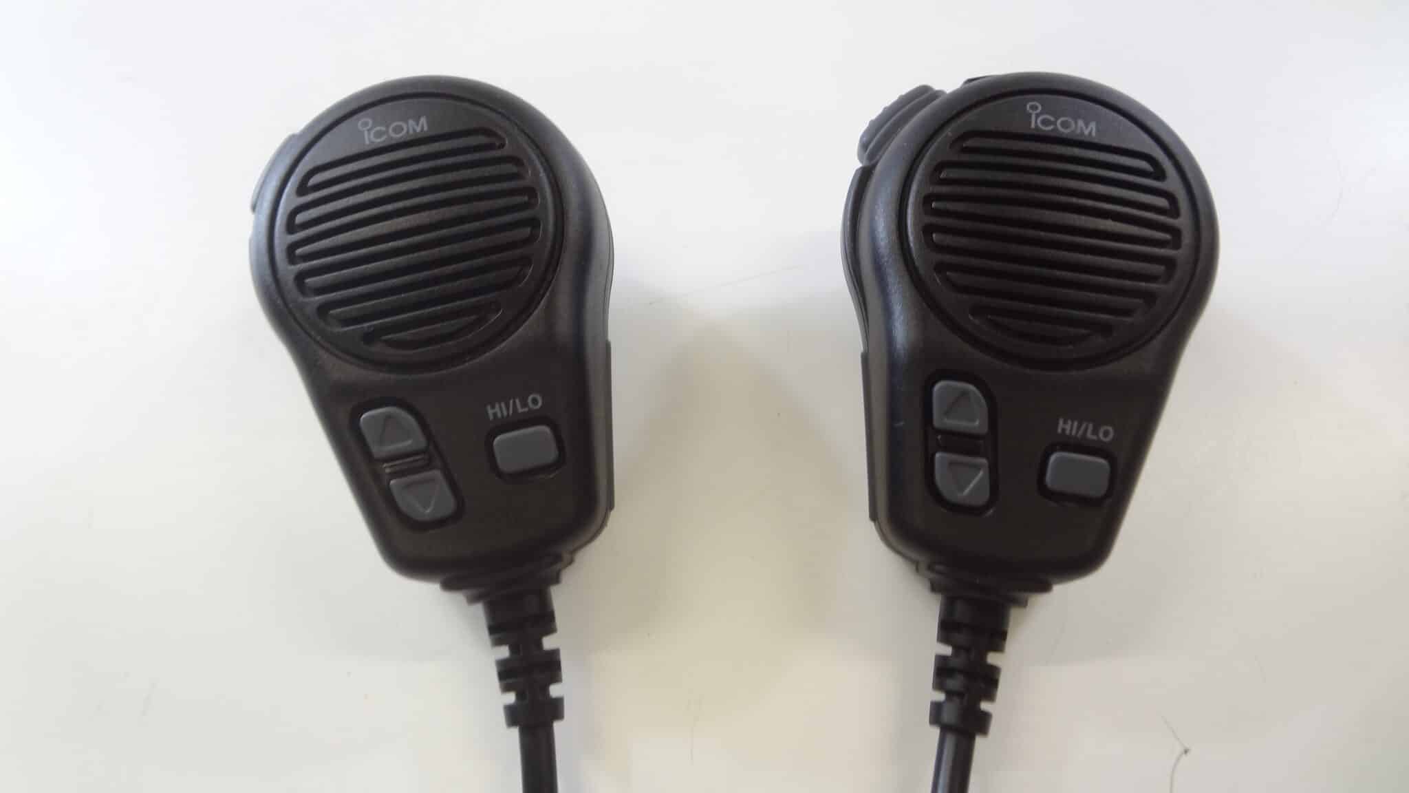 Icom HM-126RB Pair Twin Hand Microphones for Icom IC-M604 Marine VHF ...