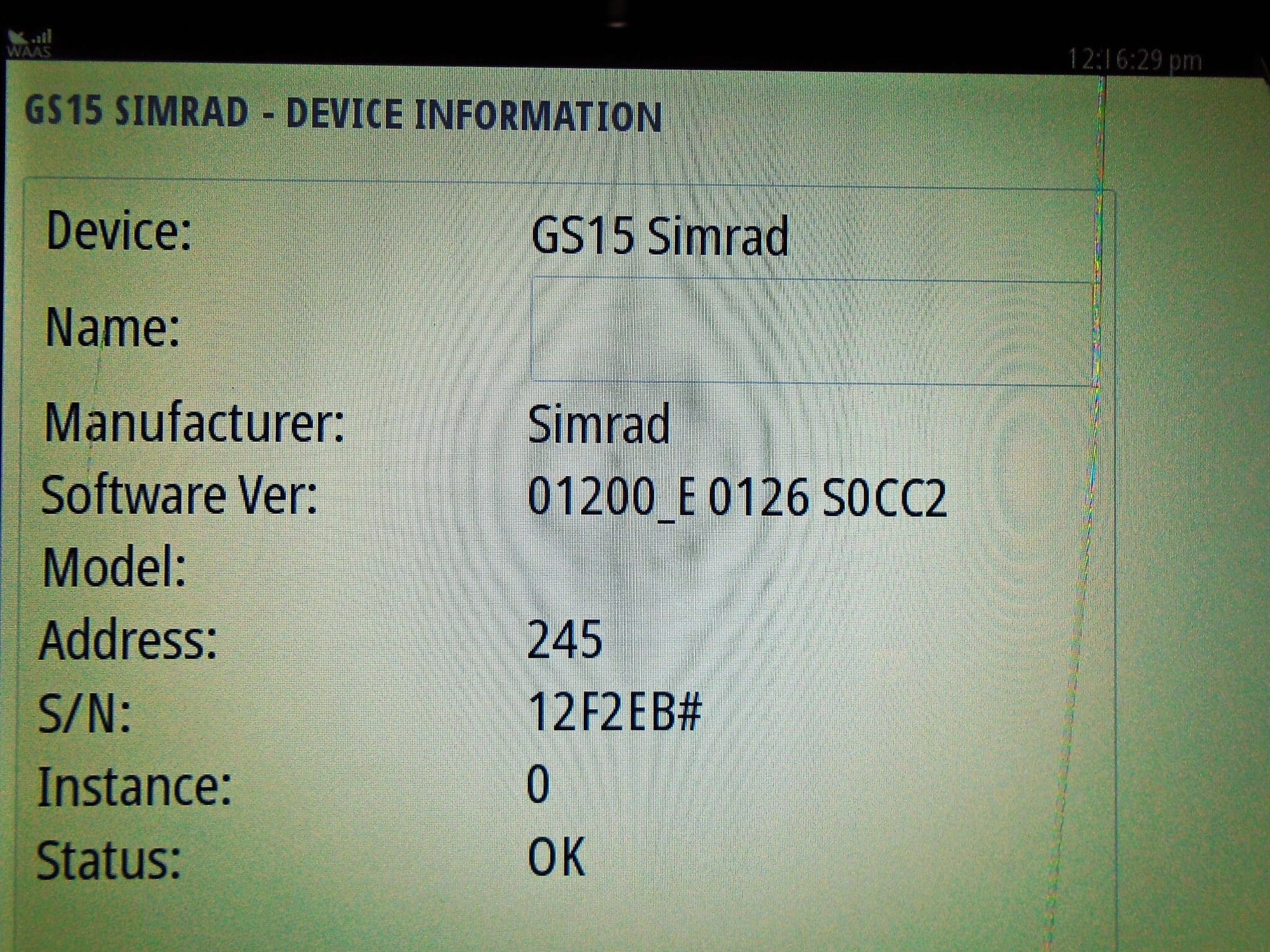 Simrad GS-15 GPS Antenna - NMEA2K Drop Cable - Tested Working - Max ...