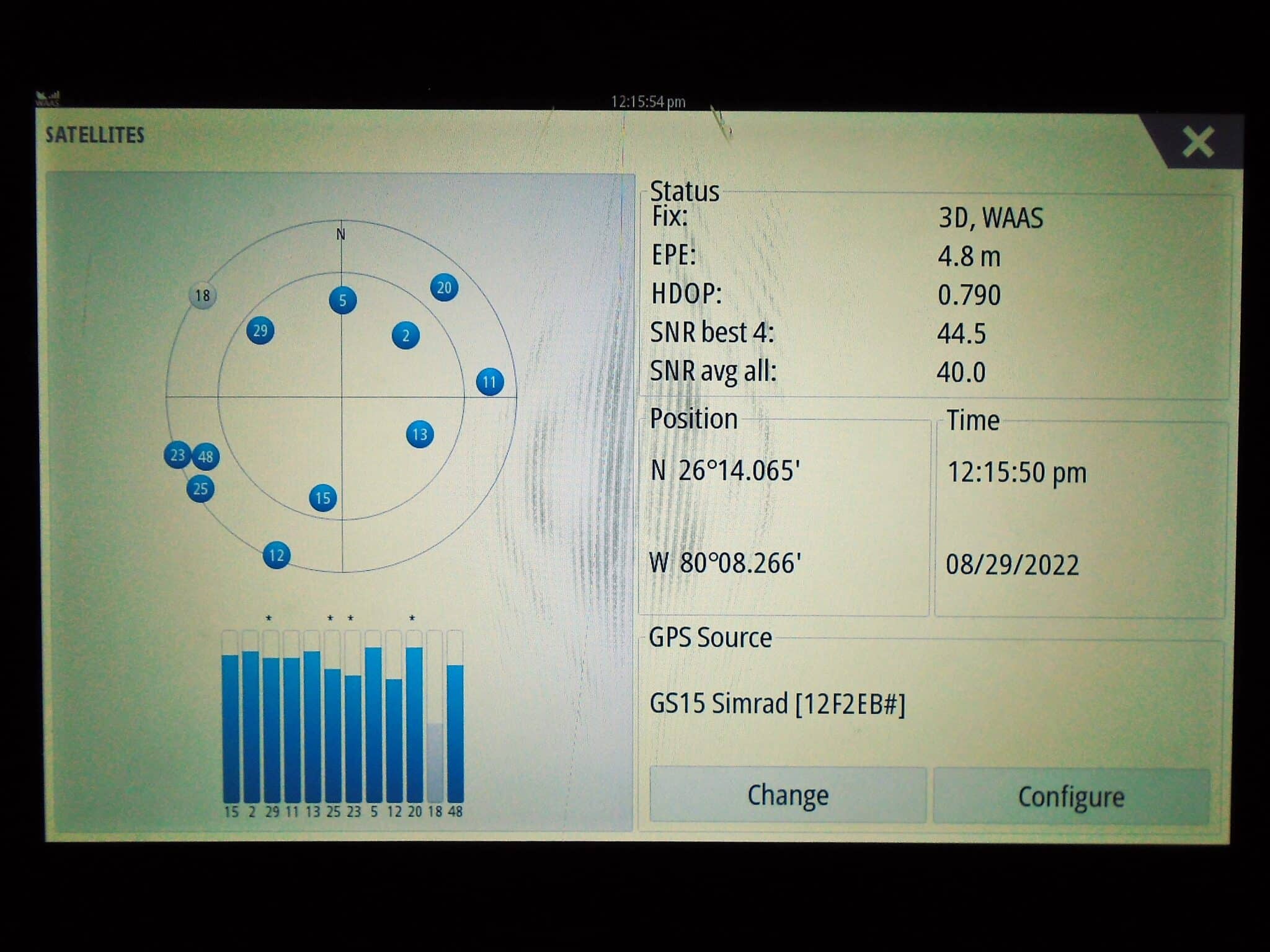 Simrad GS-15 GPS Antenna - NMEA2K Drop Cable - Tested Working - Max ...