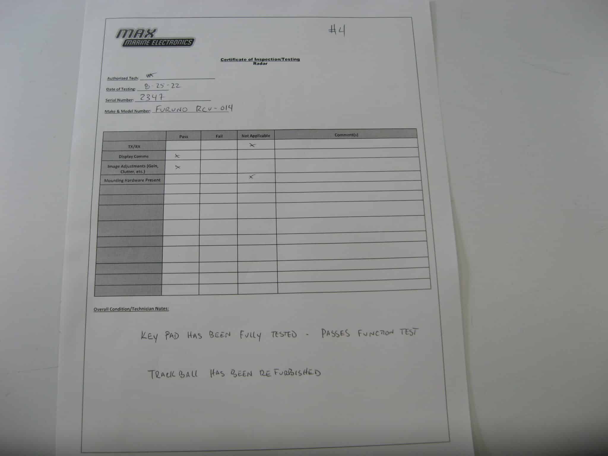 Furuno RCU-014 Control Key Pad for FAR-2xx7BB Systems Tested Working ...