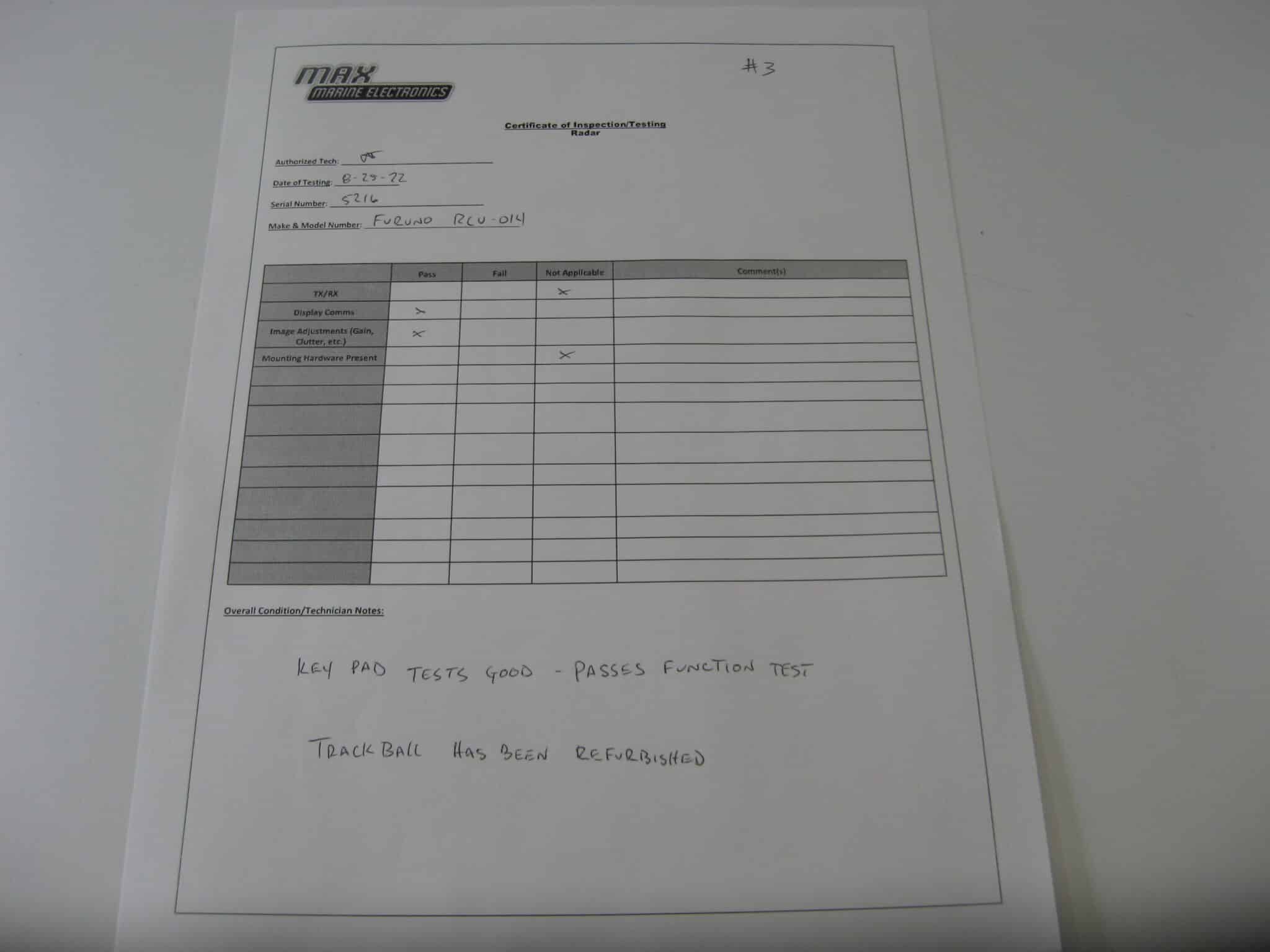 Furuno RCU-014 Control Key Pad for FAR-2xx7BB Systems Tested Working ...