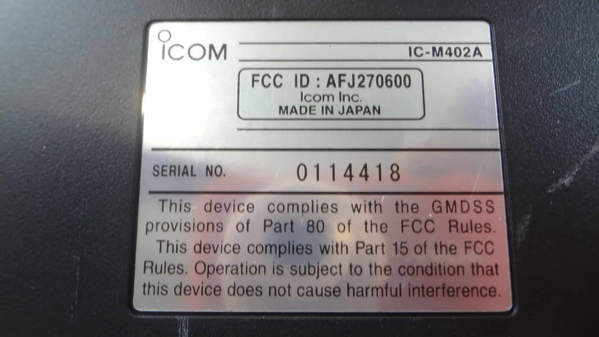 Icom IC-M402A Marine VHF Radio Transceiver Unit w/ HM-141B Hand Microphone - Max Marine Electronics