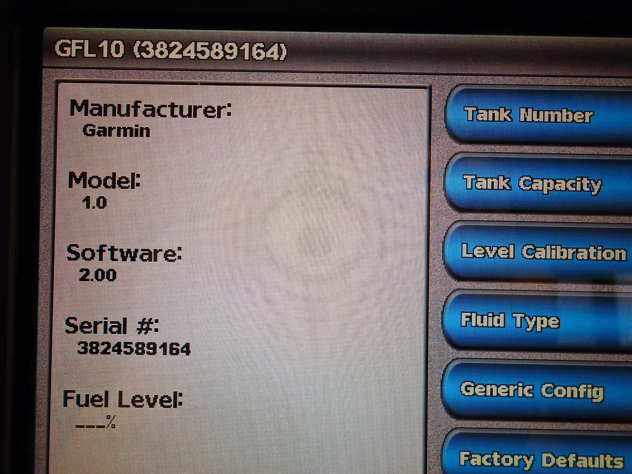Garmin GFL10 GFL-10 Fluid Level Sensor NMEA 2000 - Excellent Tested ...