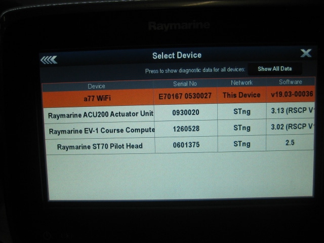 Raymarine EV-200 / ACU200 / EV1 / ST70 Pilot - Add On - Tested - 90 Day ...