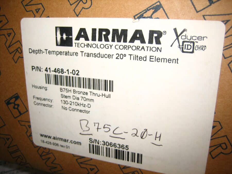 Airmar B75H-20 Bronze Thru-Hull CHIRP Transducer *NEW* Garmin Furuno ...