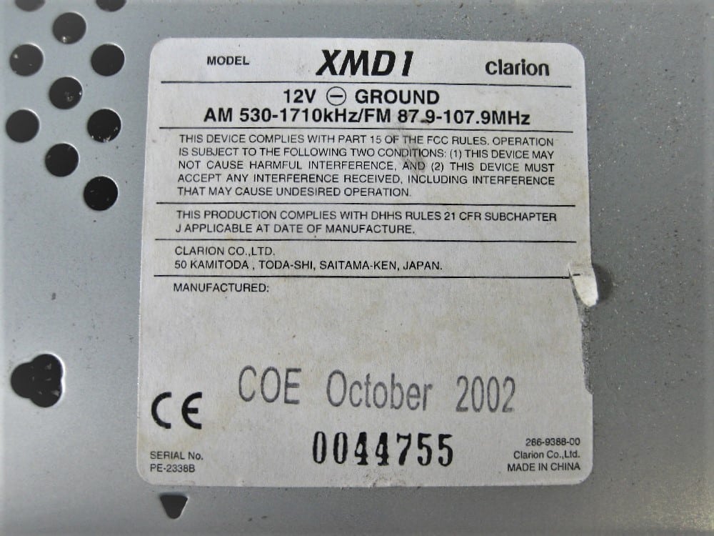 Clarion - XMD1 AM/FM CD Marine Stereo - Used - TESTED - WORKING - Free ...