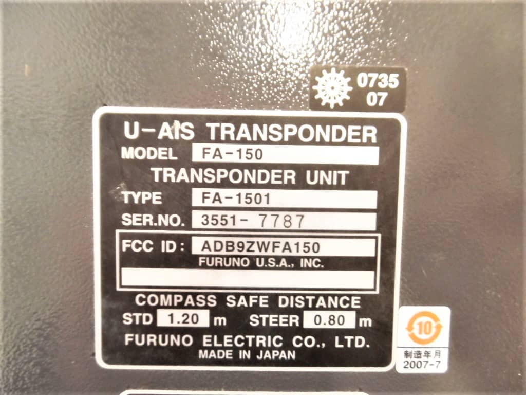 Furuno FA-150 Class A IMO Approved FA-1501 Transponder ONLY! Fully ...