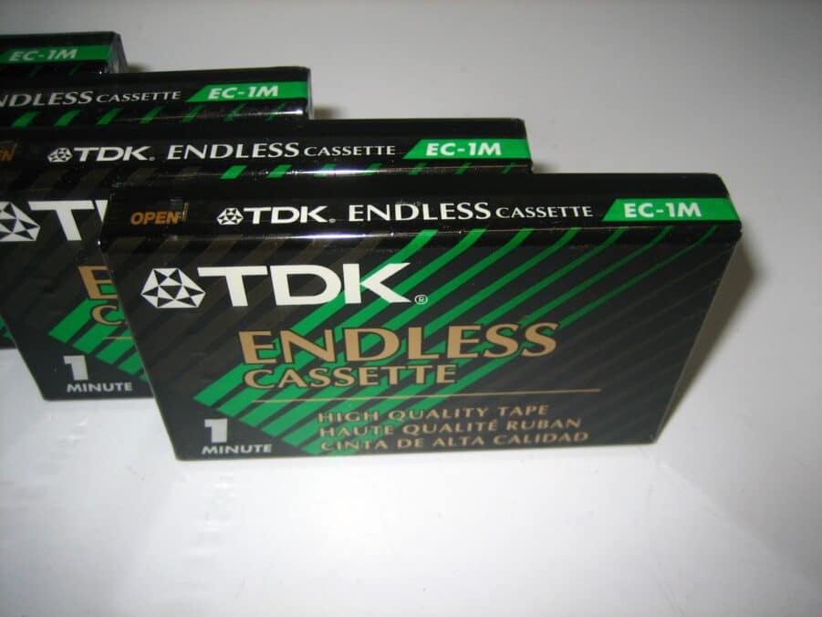TDK ENDLESS CASSETTE EC-1M 1 MINUTE BLANK CASSETTE TAPE *SEALED*4 PACK* - Max Marine Electronics