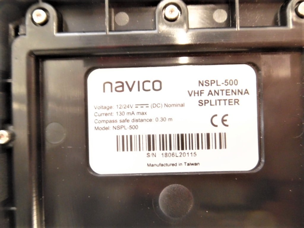 Navico NSPL-500 VHF Antenna Splitter TESTED / WORKING Good Condition w ...