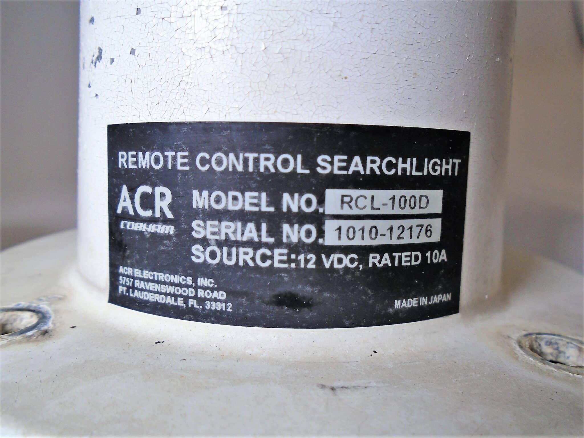 ACR RCL-100D Remote Control 12V Search Light Complete *(TESTED GOOD ...