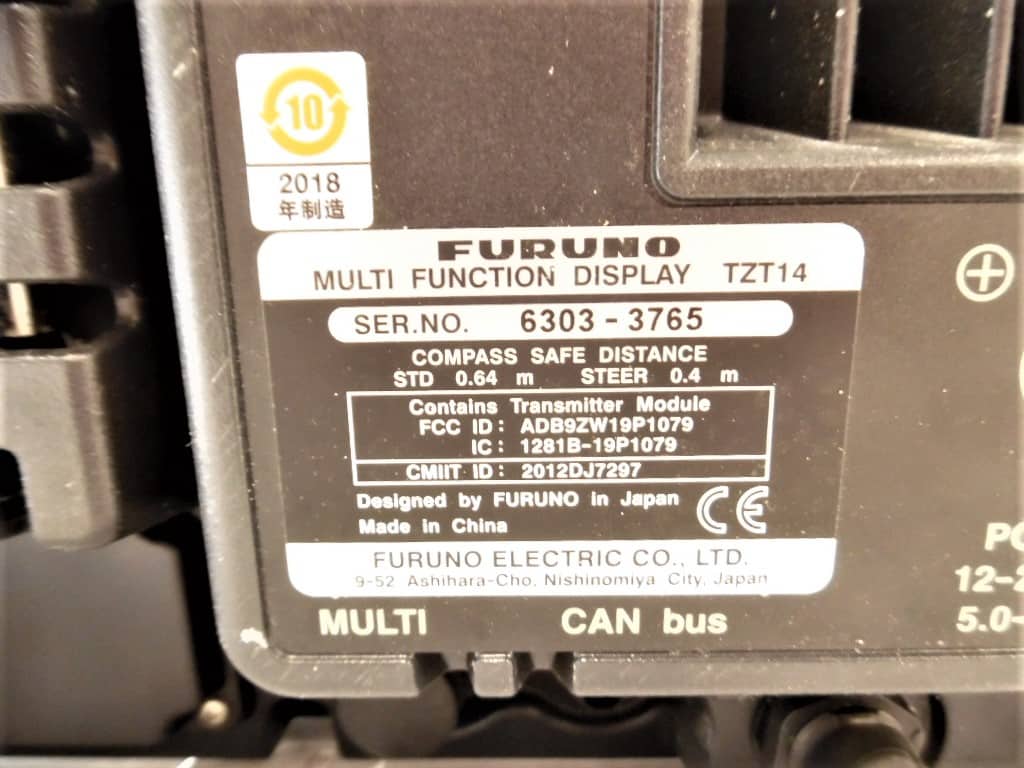 Furuno - TZtouch TZT14 14" MFD Display - Updated - Great Condition ...