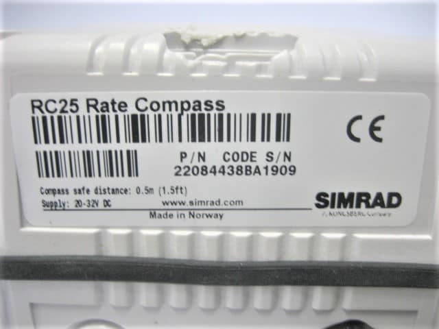 Simrad RC25 Rate Compass F/ AP20 AP21 AP22 etc Sub for RFC35R TESTED ...