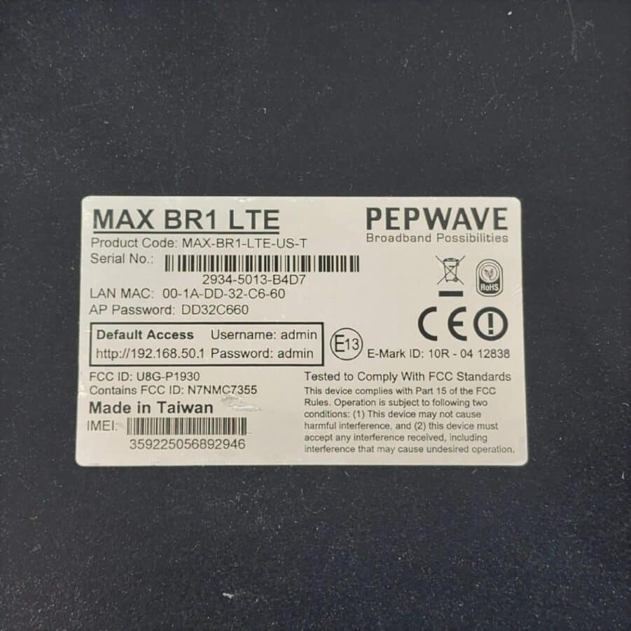 Peplink Pepwave MAX BR1 4G LTE Mobile Router Max-BR1-LTE-US-T - FOR ...
