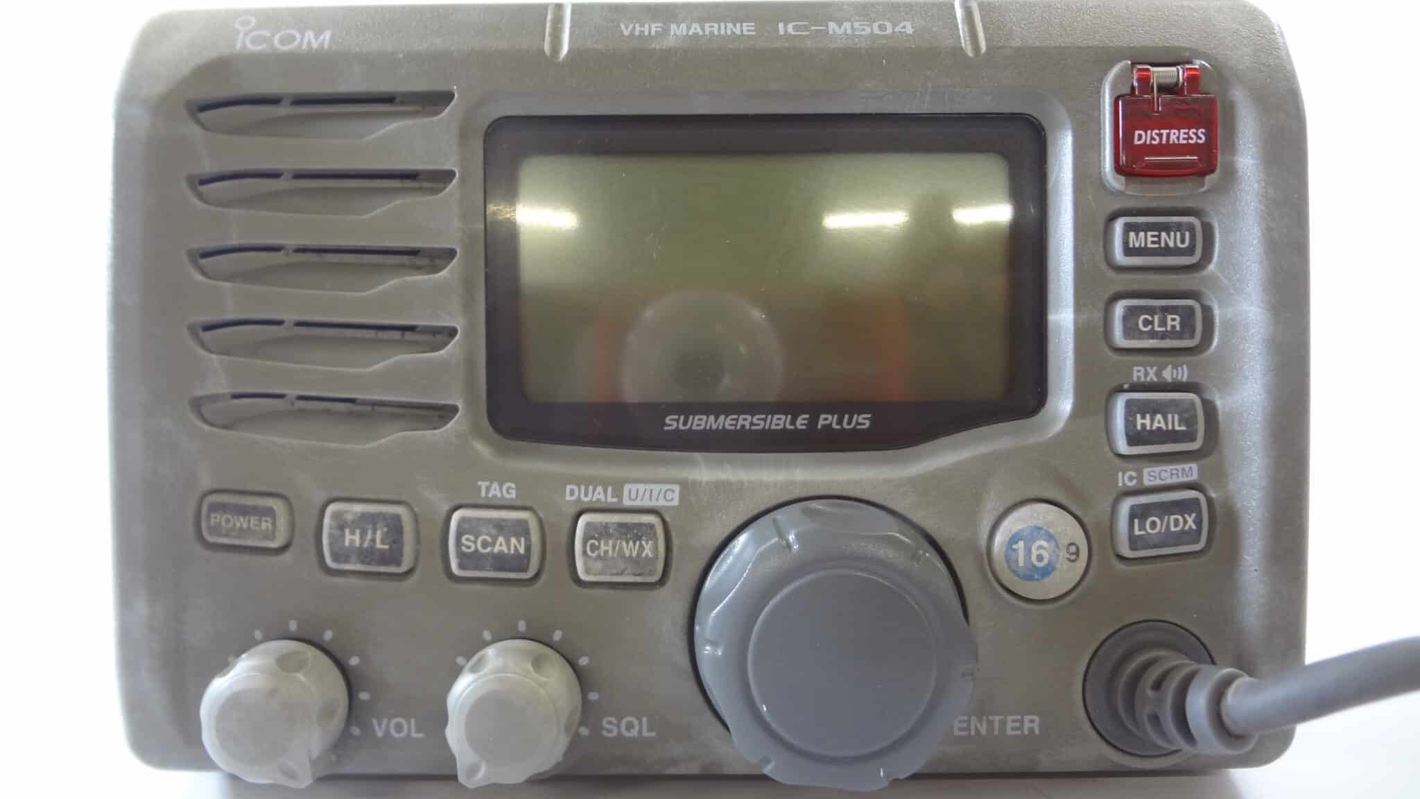 Icom IC-M504 Submersible Marine Fixed Mount VHF Radio Transceiver Unit ...
