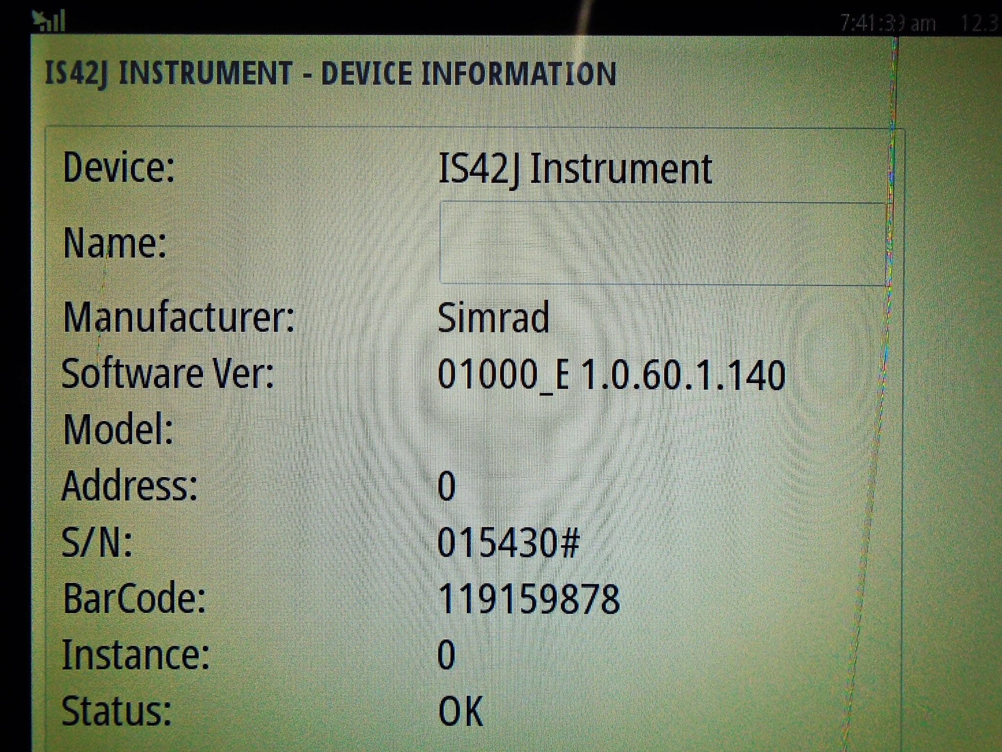Simrad IS42J Color Marine J1939 To NMEA 2000 Instrument 000-14479-001 ...