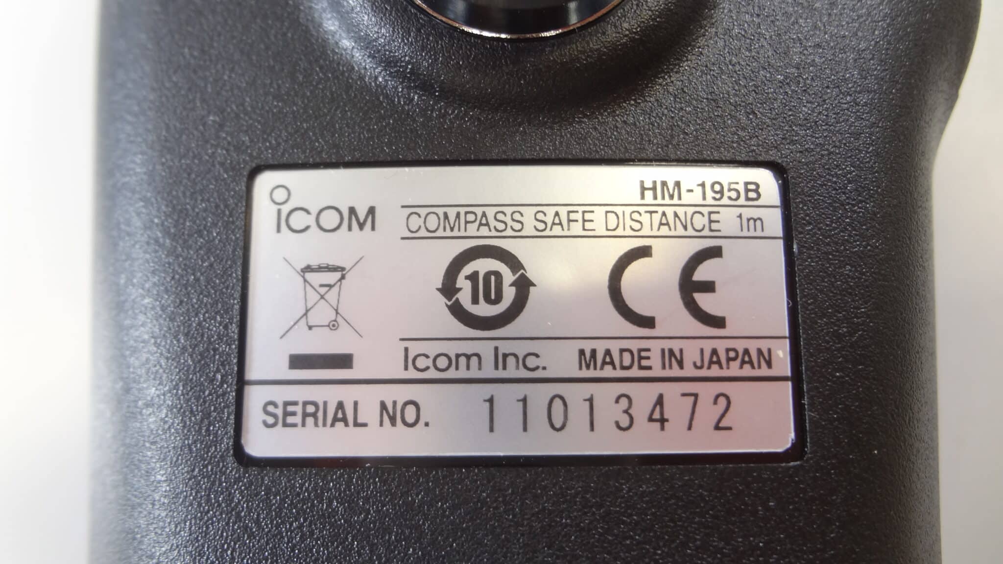Icom HM-195B VHF COMMAND MIC IV f/ IC-M400BB IC-M24G/23G IC-M506 IC ...