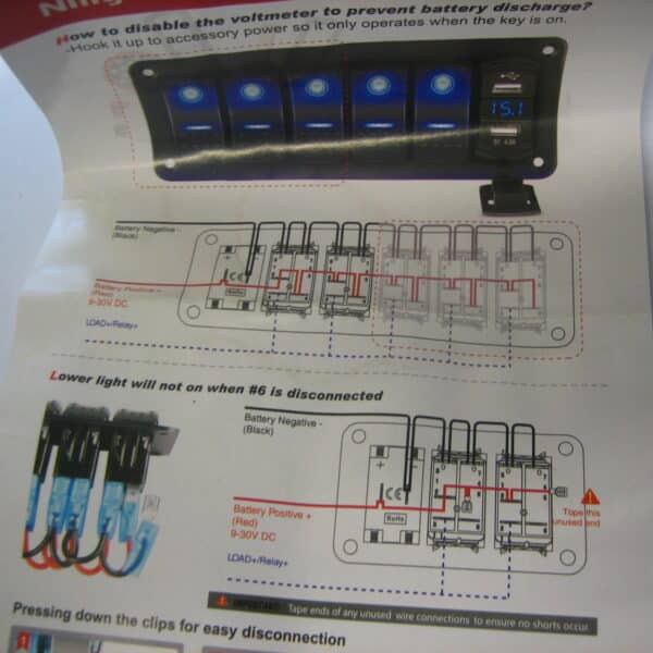 Nilight 4 Gang Rocker Switch Panel with 4.8 Amp Dual USB Charger ...