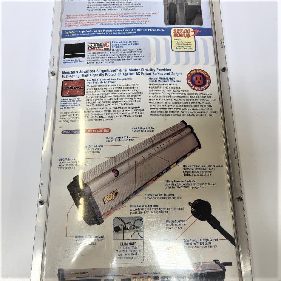 Monster Power Home Theatre Powerbar 1100 - 2775 Joules - New - Free ...