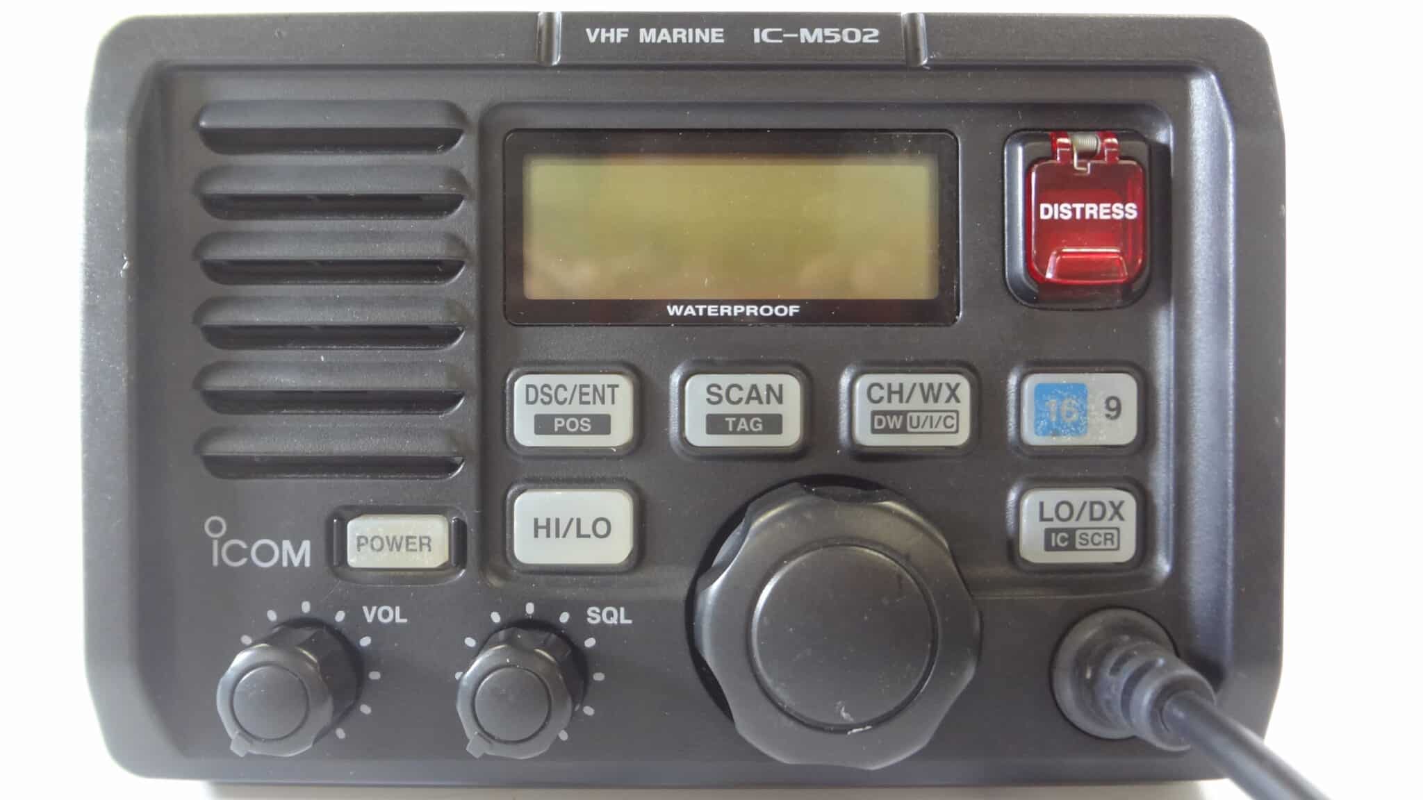 Icom IC-M502 Marine Two-Way VHF Radio Transceiver Unit W/Icom HM-126B ...