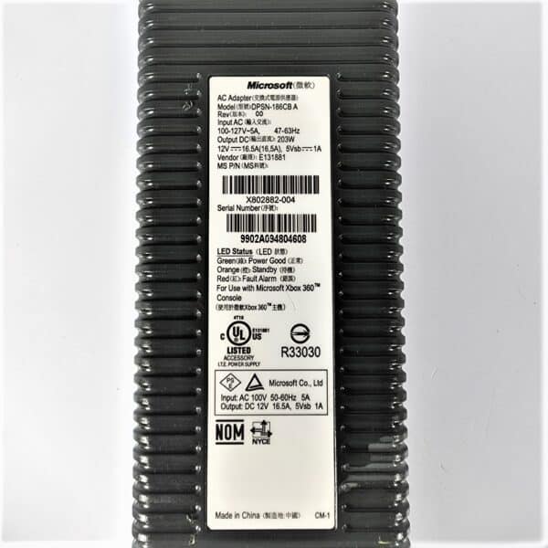 Genuine Microsoft Xbox 360 Power Adapter w/ Component HD AV Cable -Free ...