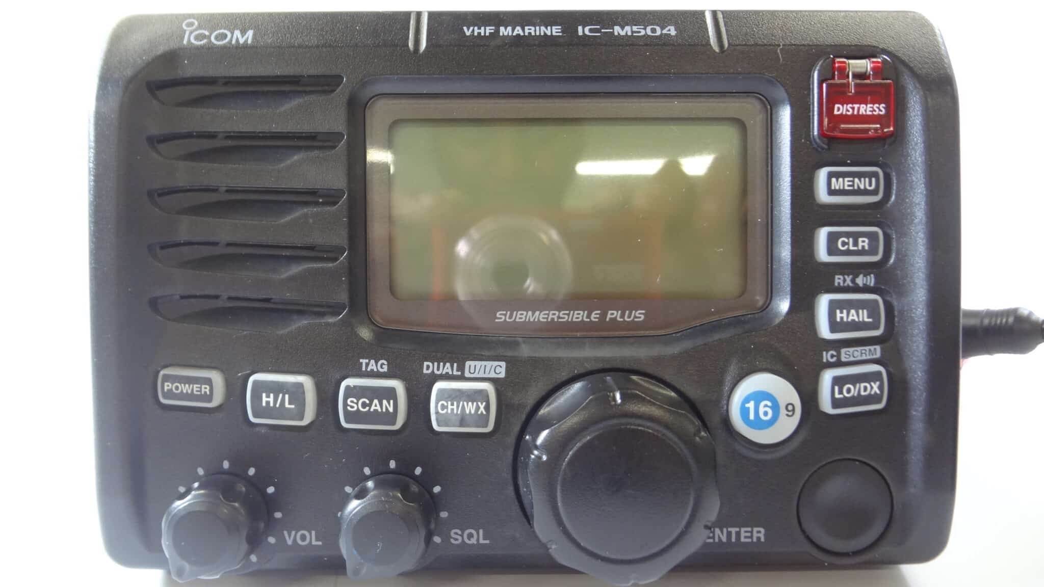 Icom IC-M504 Submersible Marine Fixed Mount VHF Radio Transceiver Unit ...