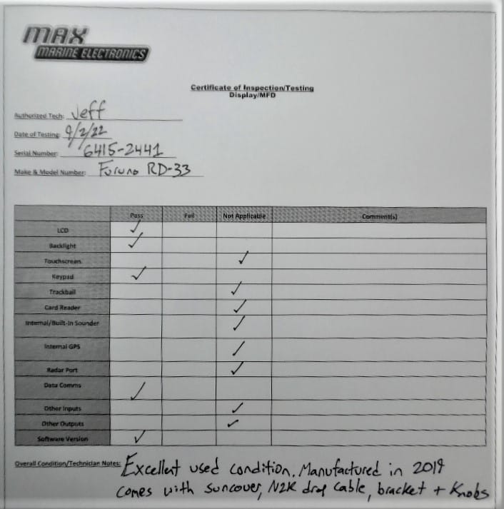 Furuno RD-33 Navigational Data Organizer - Color N2K Data Display ...