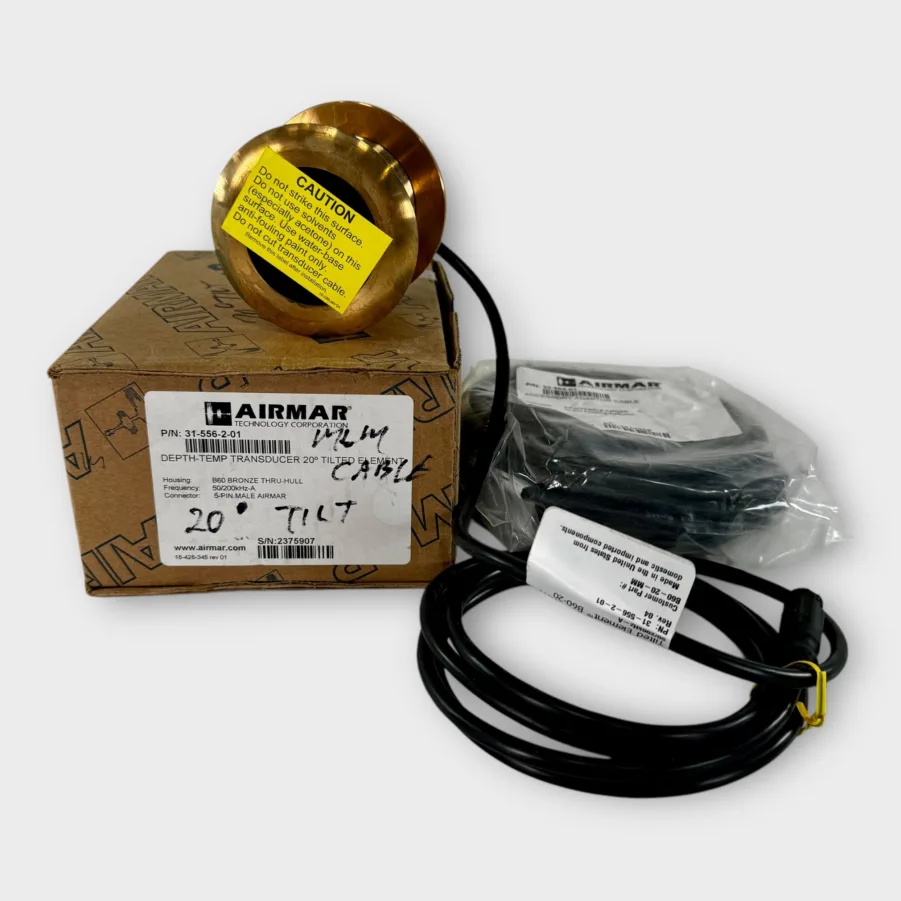 Furuno Airmar B60-20-10F 20degree 50/200KHz Bronze Thru-Hull Transducer ...