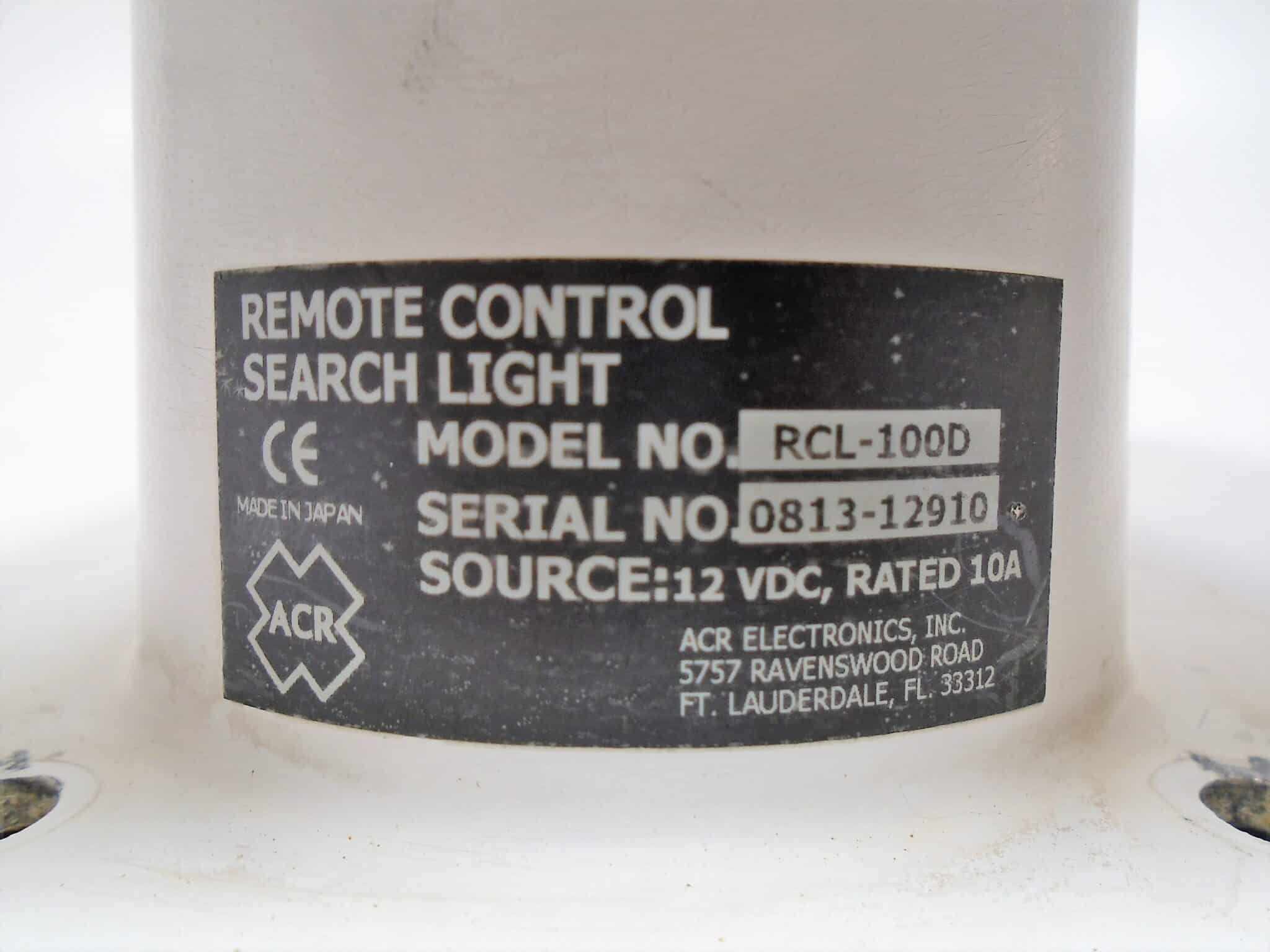 ACR RCL-100D 12V Search Light Remote Control Complete (TESTED GOOD ...