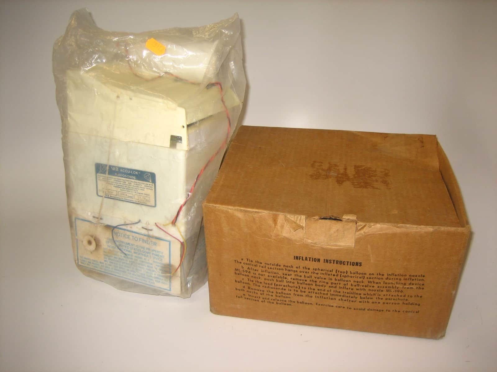 Viz Radiosonde Weather Device & Vintage Military Weather Balloon - *NEW ...