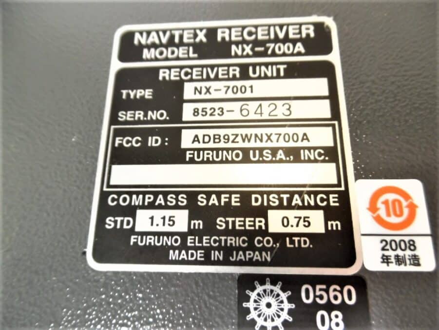 Furuno NX-700P Navtex Receiver With Printer - Complete W/ Cables ...
